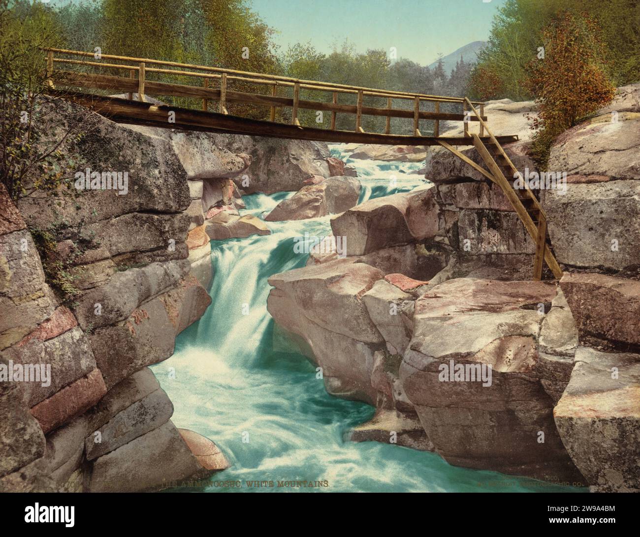 Upper Falls of the Ammonoosuc River, White Mountains, New Hampshire ...