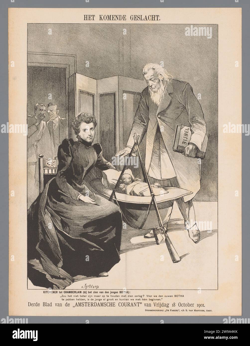 The coming family, Petrus Van Geldorp, 1901 Amsterdam paper historical ...