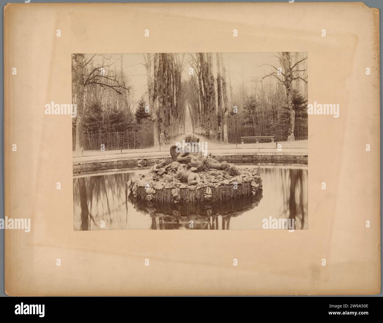 Fountain of Saturn in the garden of the castle of Versailles, c. 1875 ...