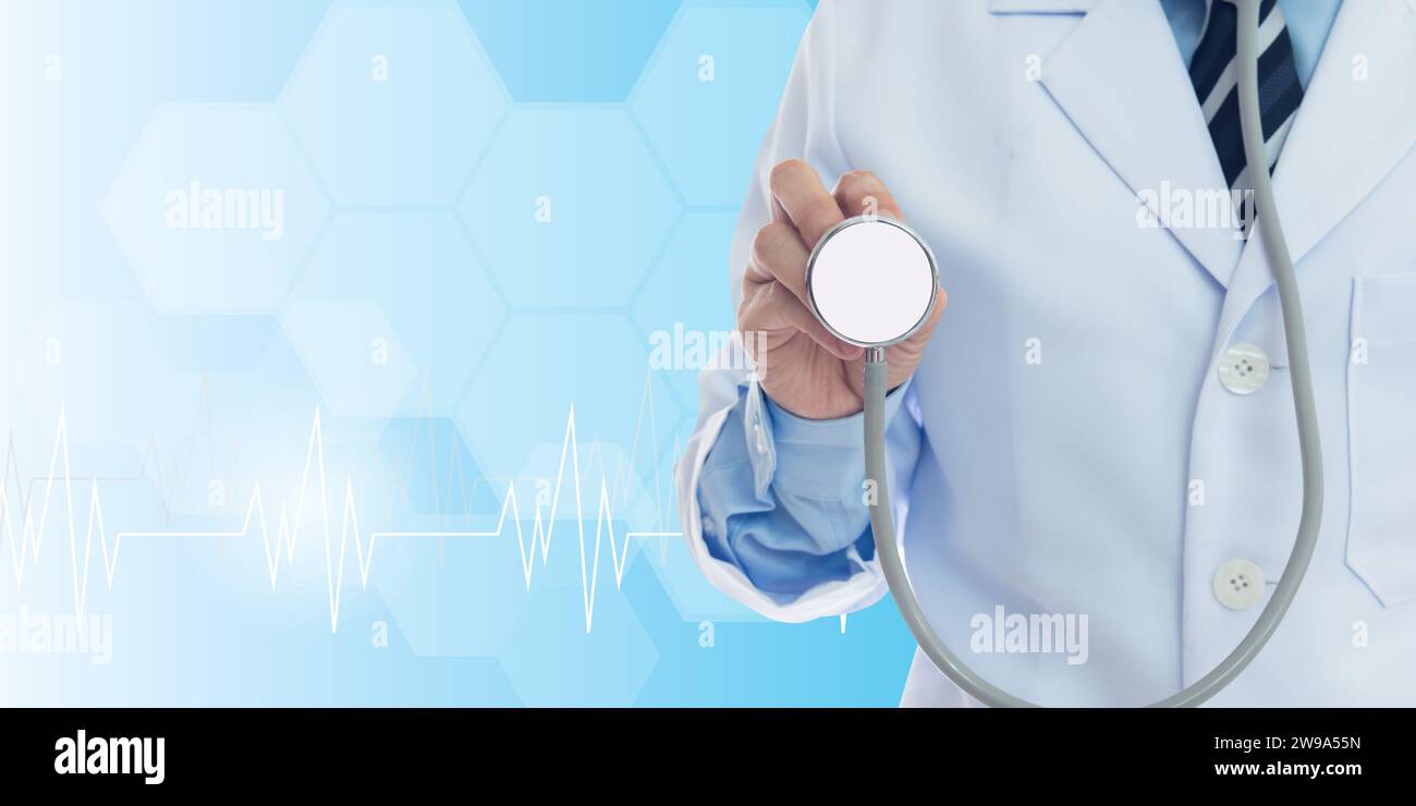 Doctors are using stethoscope invited to annual health check. - can be ...