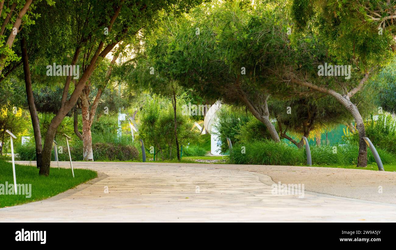 Doha, Qatar- December 12,2023 : Quranic Botanic Garden at education ...