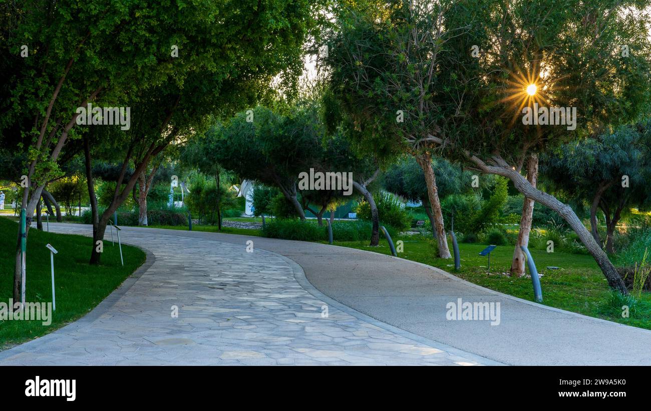 Doha, Qatar- December 12,2023 : Quranic Botanic Garden at education ...