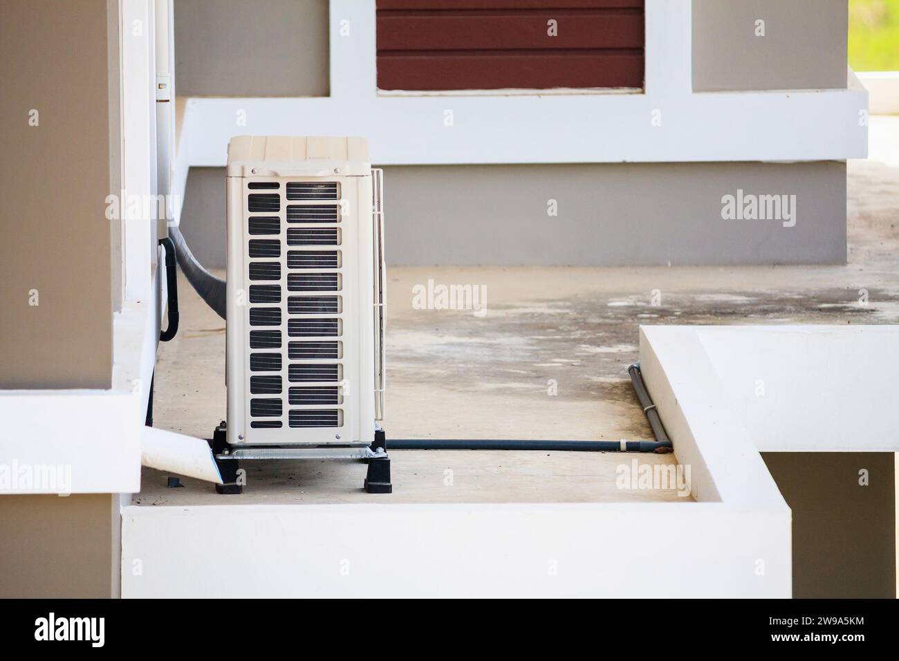 air condition outdoor unit compressor install outside the house Stock ...