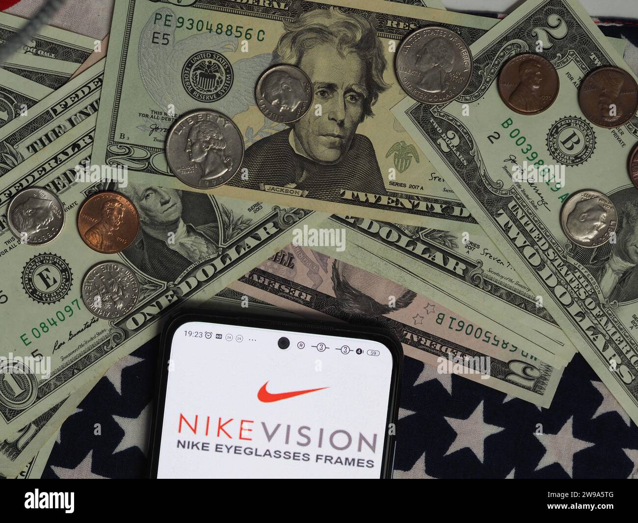 Germany. 25th Dec, 2023. In this photo illustration, a Nike Vision logo ...