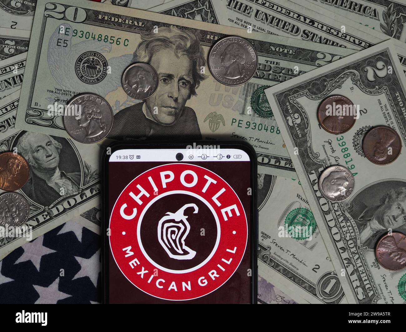 Germany. 25th Dec, 2023. In this photo illustration, a Chipotle Mexican ...