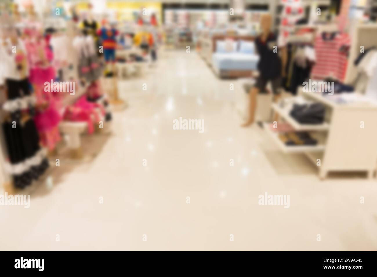 blurred image background of clothing store Stock Photo - Alamy