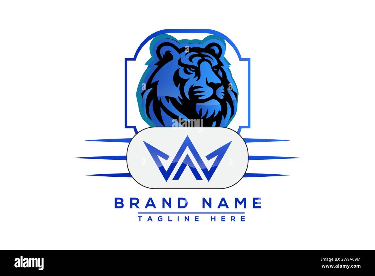 Aw tiger logo Stock Vector Images - Alamy