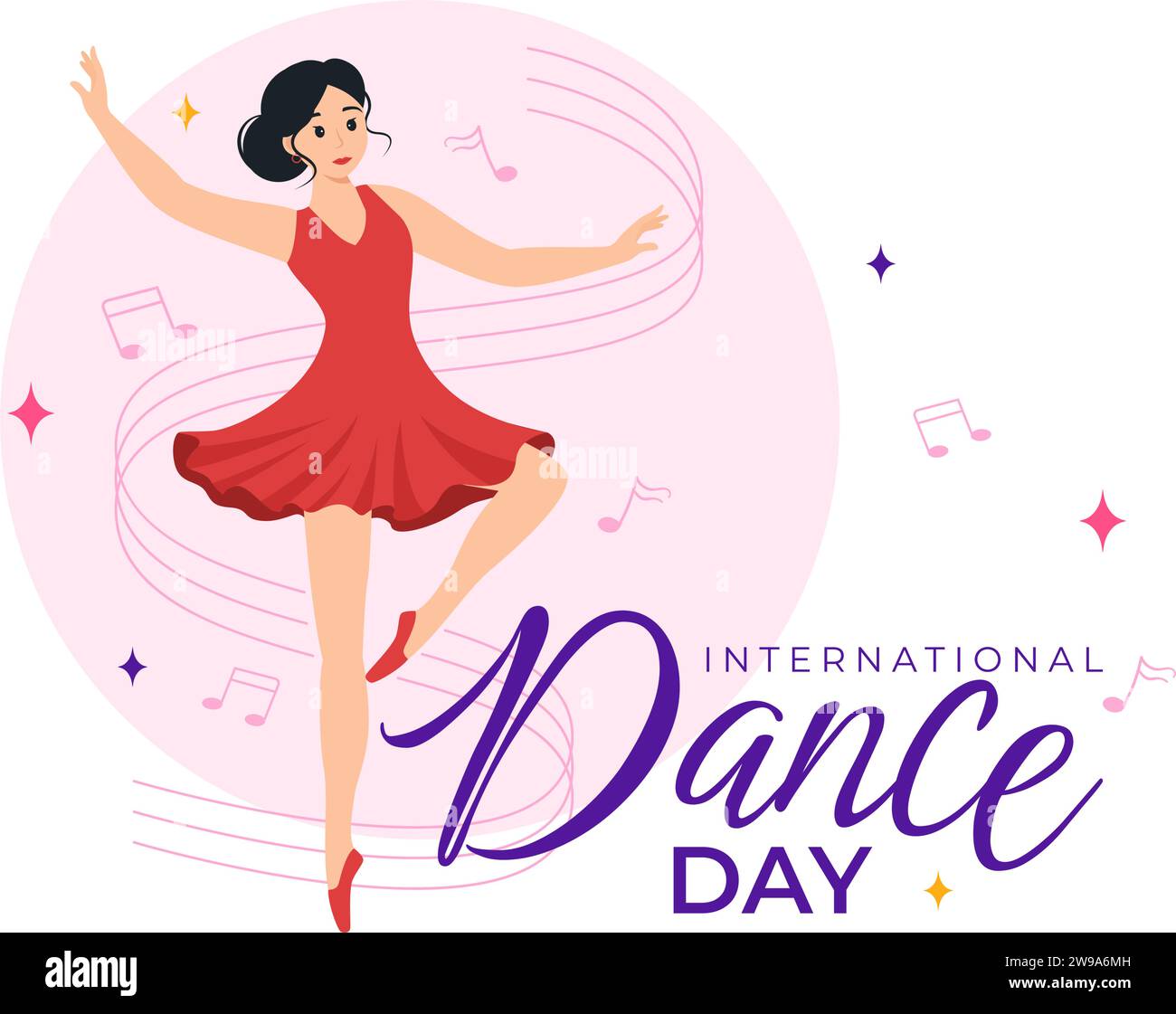 International Dance Day Vector Illustration on 29 April with ...