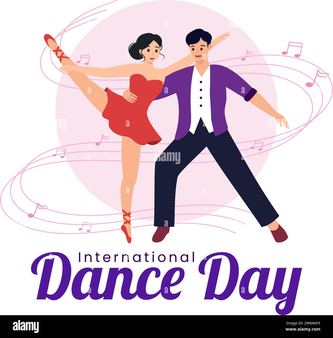 International Dance Day Vector Illustration on 29 April with ...