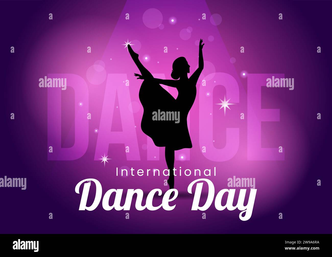 Ballerina dancing on stage Stock Vector Images - Alamy