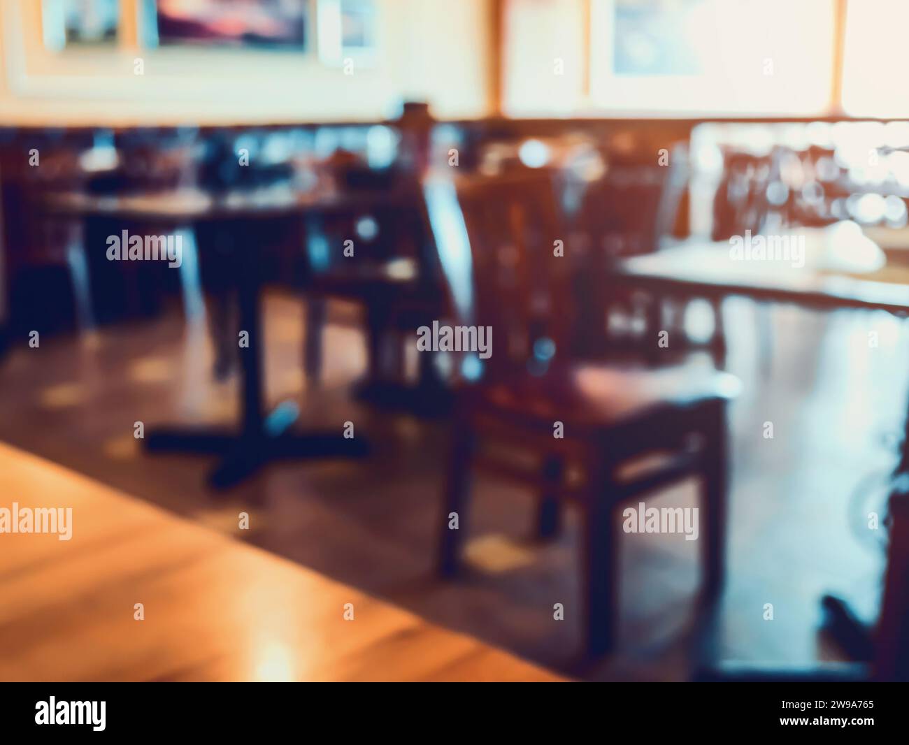 coffee shop cafe restaurant blur background vintage effect style. For ...