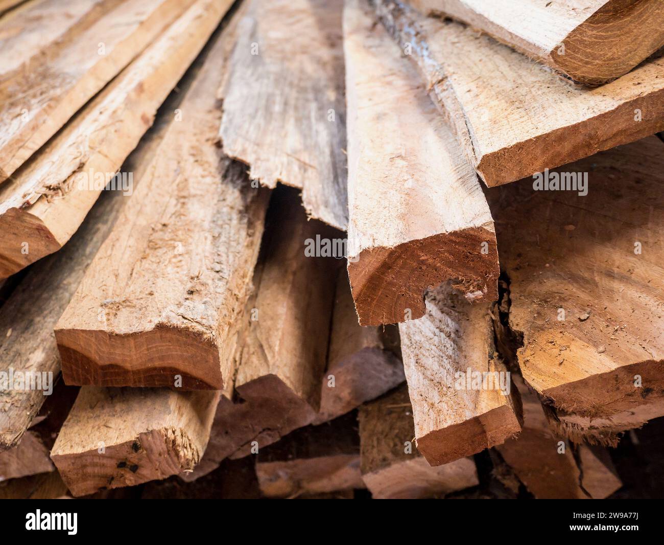 Stack of teak wood plank background Stock Photo - Alamy