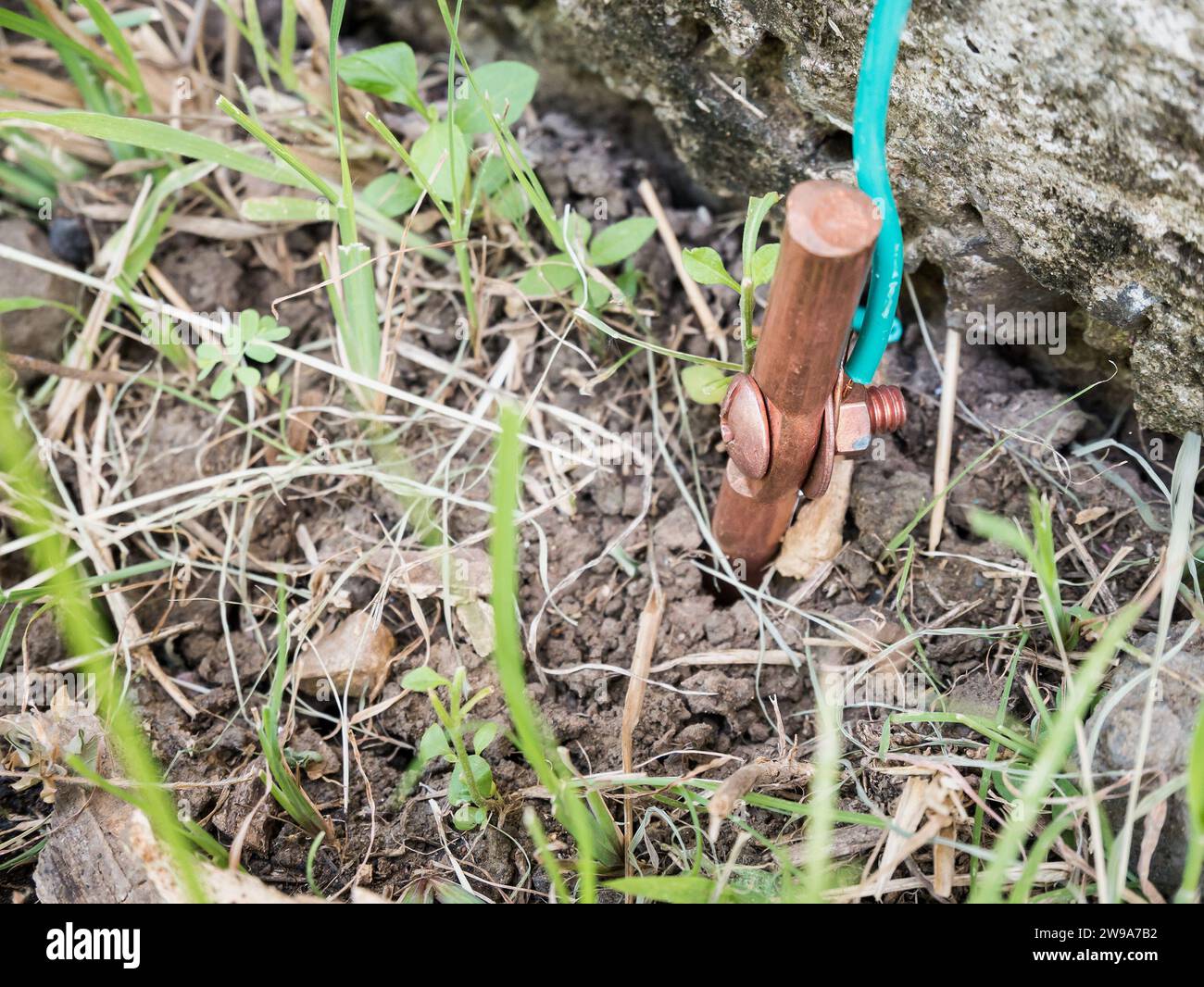 Copper ground rod hi-res stock photography and images - Alamy