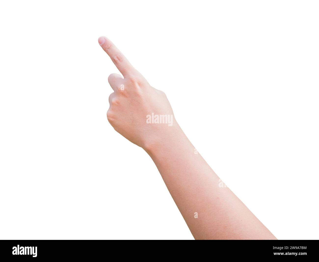 Asian woman finger point Cut Out Stock Images & Pictures - Alamy