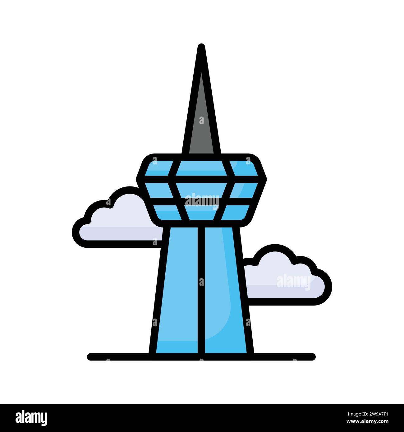 Grab this creatively designed vector of cn tower in modern style Stock ...