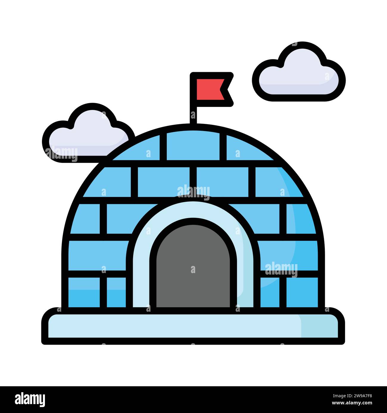 An amazing vector of igloo in modern style, ready to use icon Stock ...