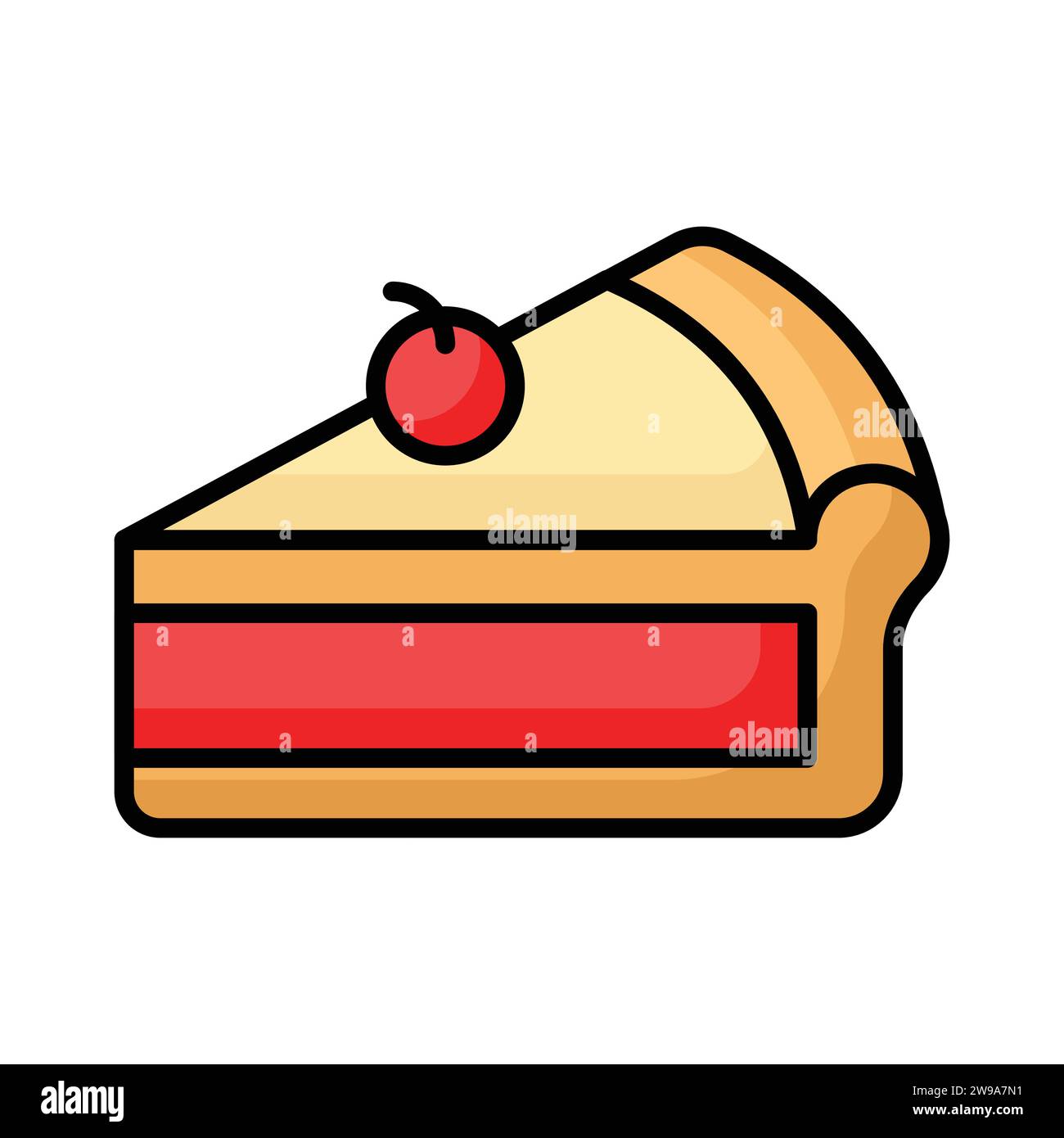 An amazing icon of pie cake in modern style, ready to use icon Stock ...