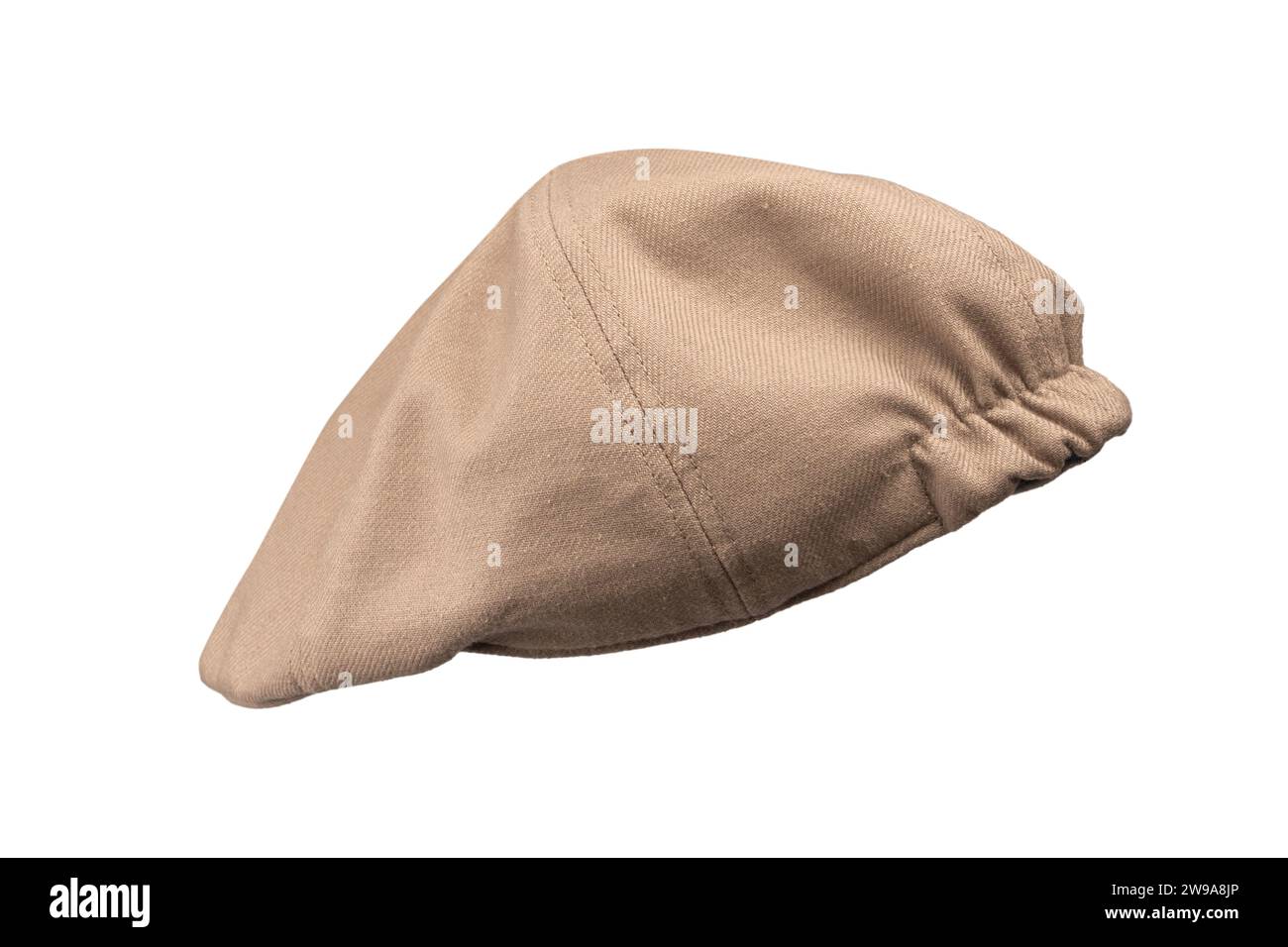 Light brown ascot cap isolated on a white background Stock Photo - Alamy