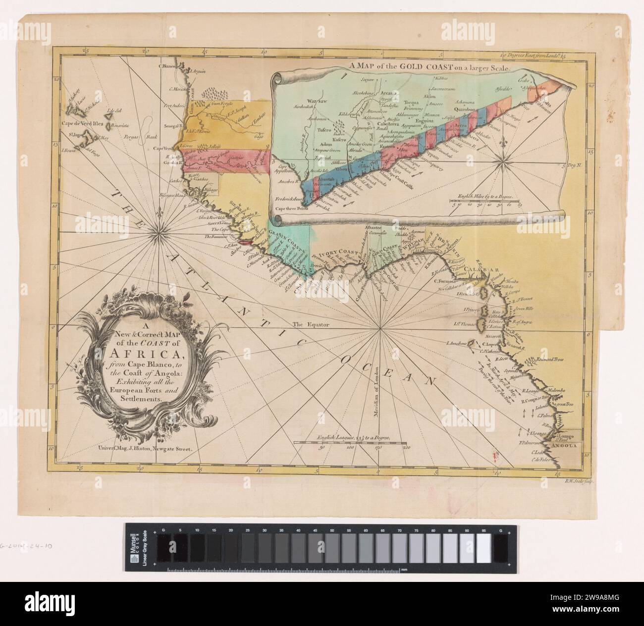 English map of the gold coast, 1739 - 1755 print print maker ...