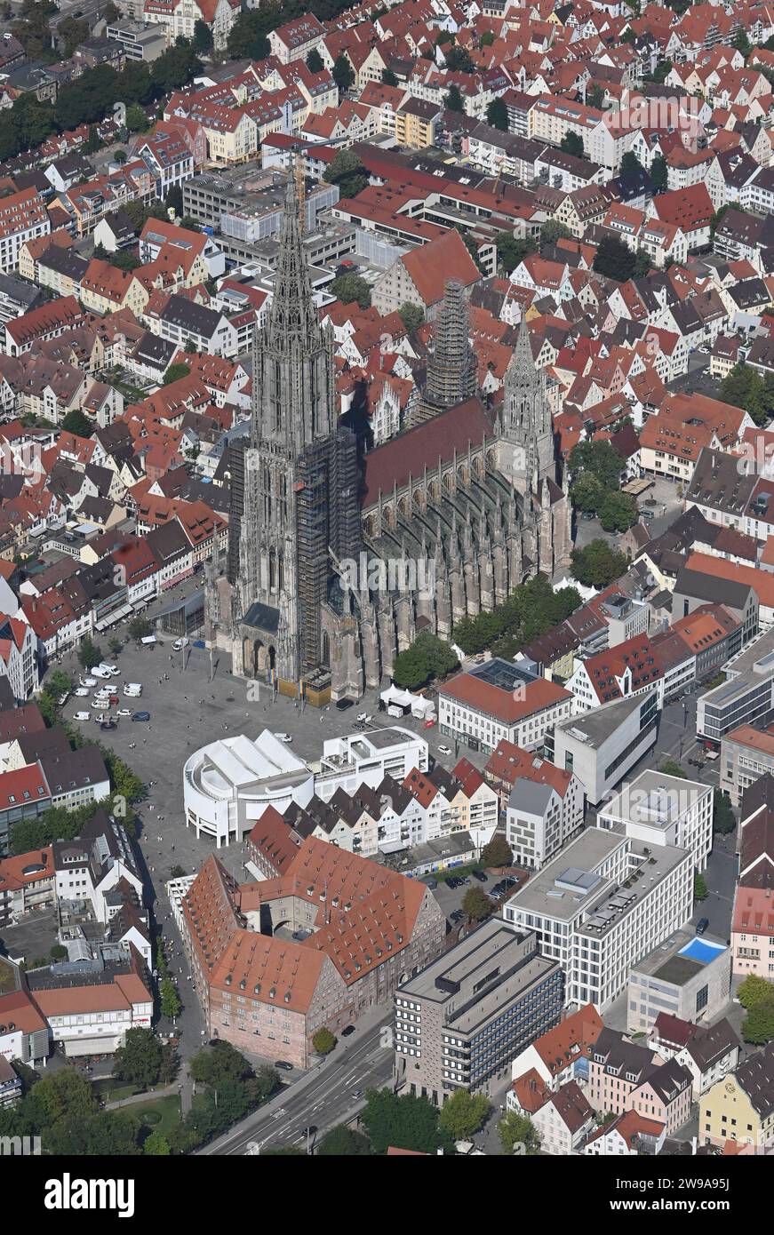 Luft Luftbild Ulm Stadtmitte mit Münster Luft Luftbild Ulm Stadtmitte ...