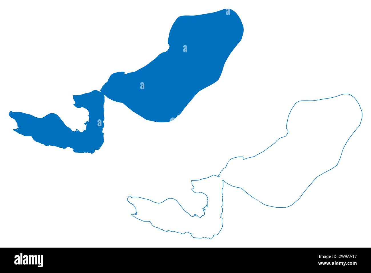 Tore-Khol Lake (Mongolia, Russian Federation, Russia) map vector ...