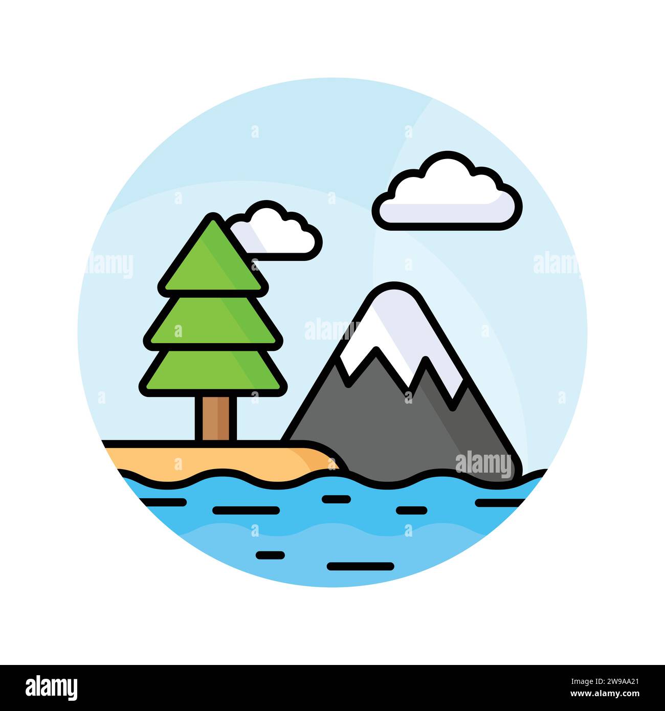 Get hold on this beautifully designed icon of nature in modern style ...