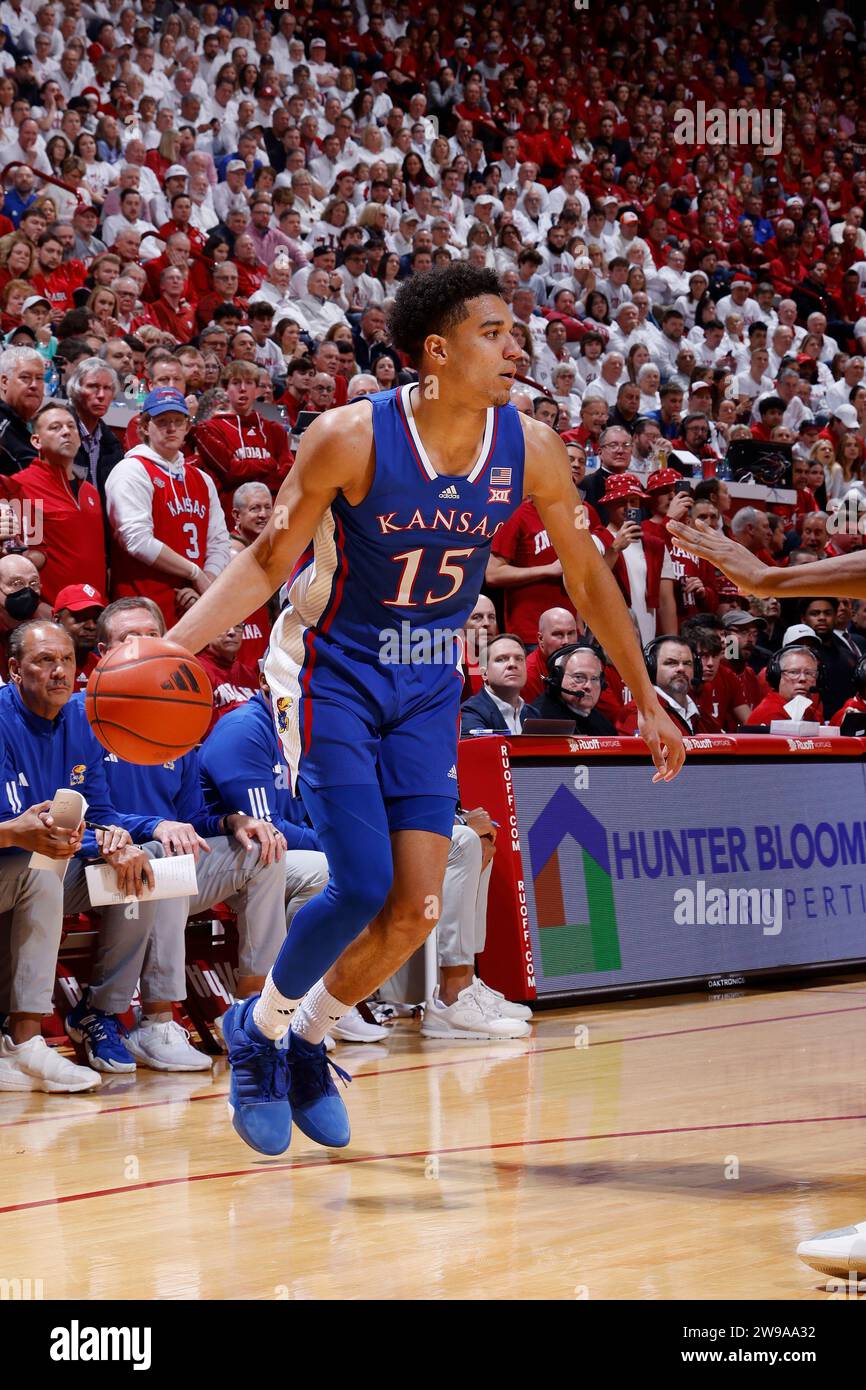 BLOOMINGTON, IN - DECEMBER 16: Kansas Jayhawks guard Kevin McCullar Jr ...