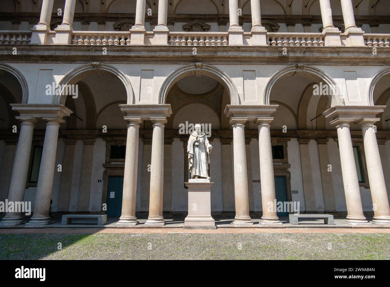 Milan, Italy, July 31, 2023. The Brera Academy of Fine Arts is a higher ...