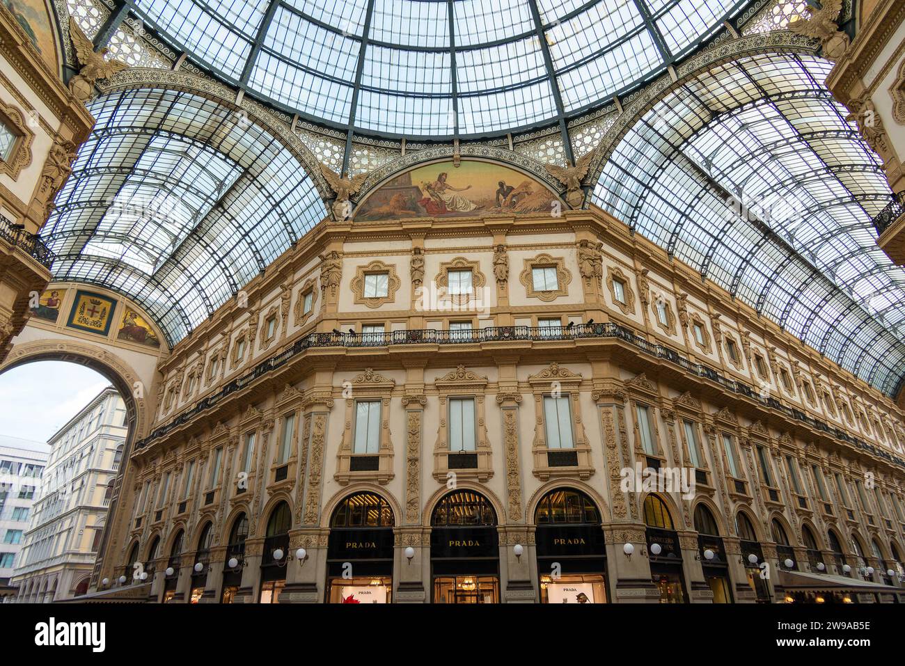 Milan, Italy, July 31, 2023. The Galleria Vittorio Emanuele II is a ...