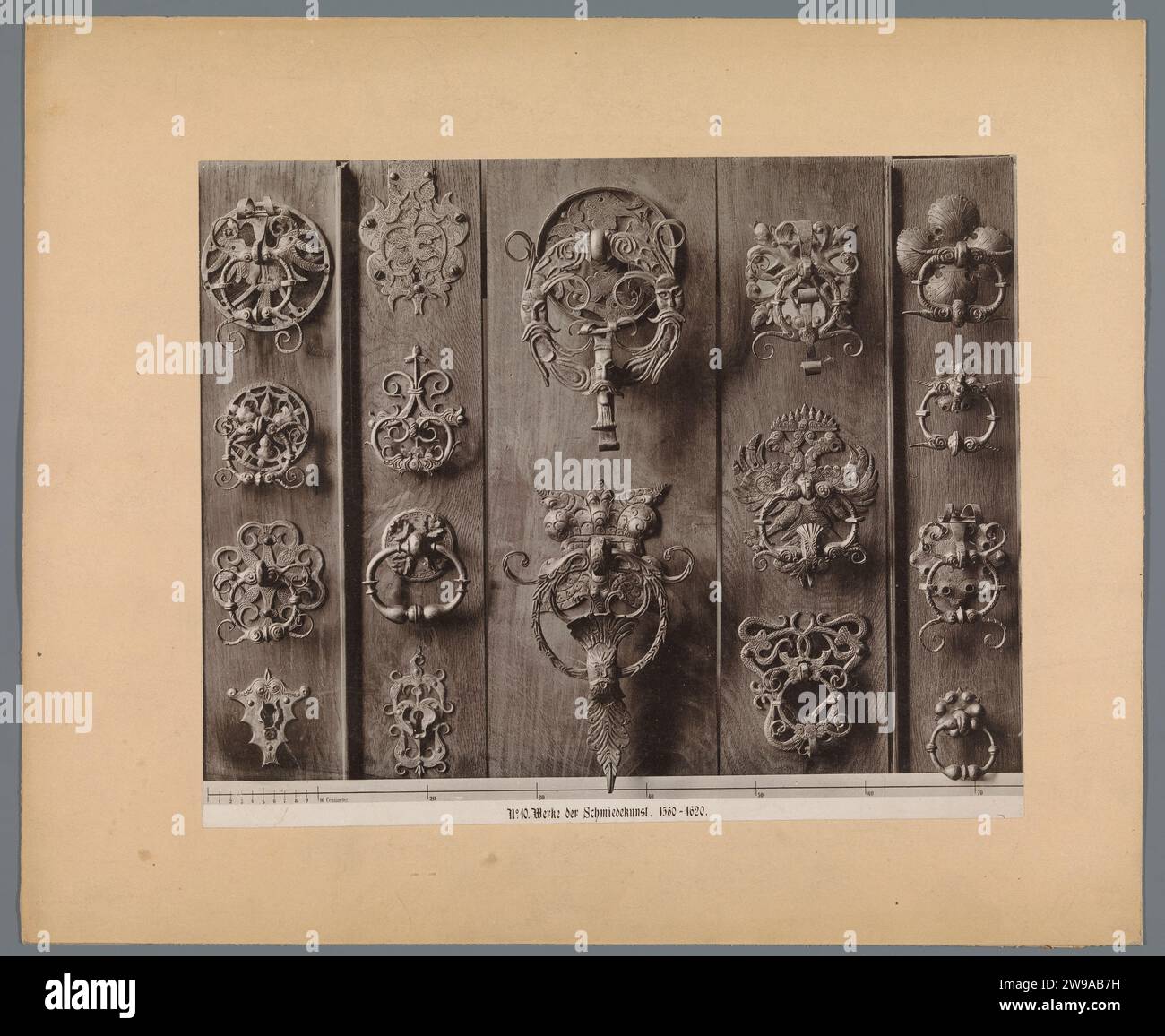 Wrought iron door fittings, c. 1875 - c. 1900 photograph Germany ...
