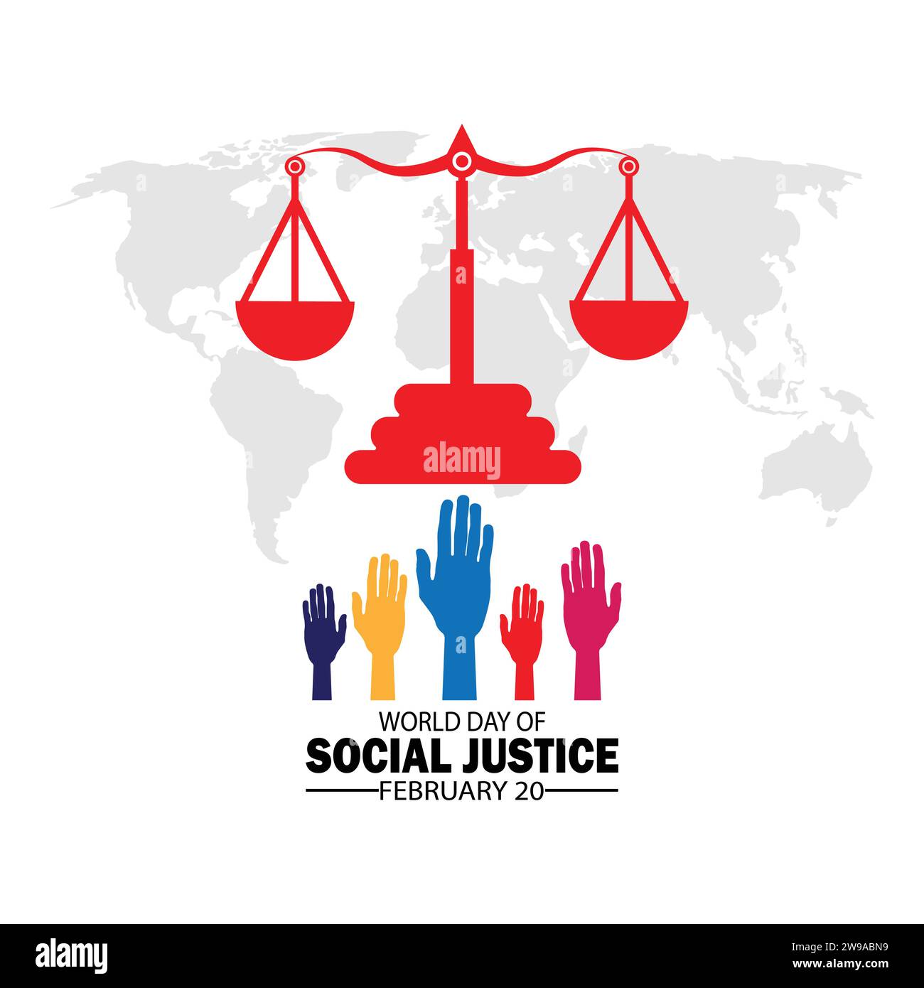 World Day Of Social Justice. February 20. Holiday concept. Template for ...