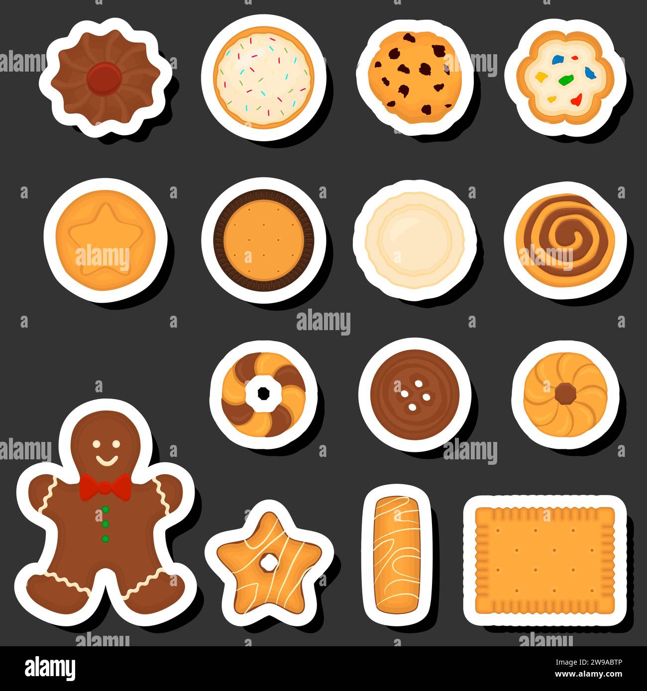 Illustration on theme fresh sweet tasty cookie of consisting various ...