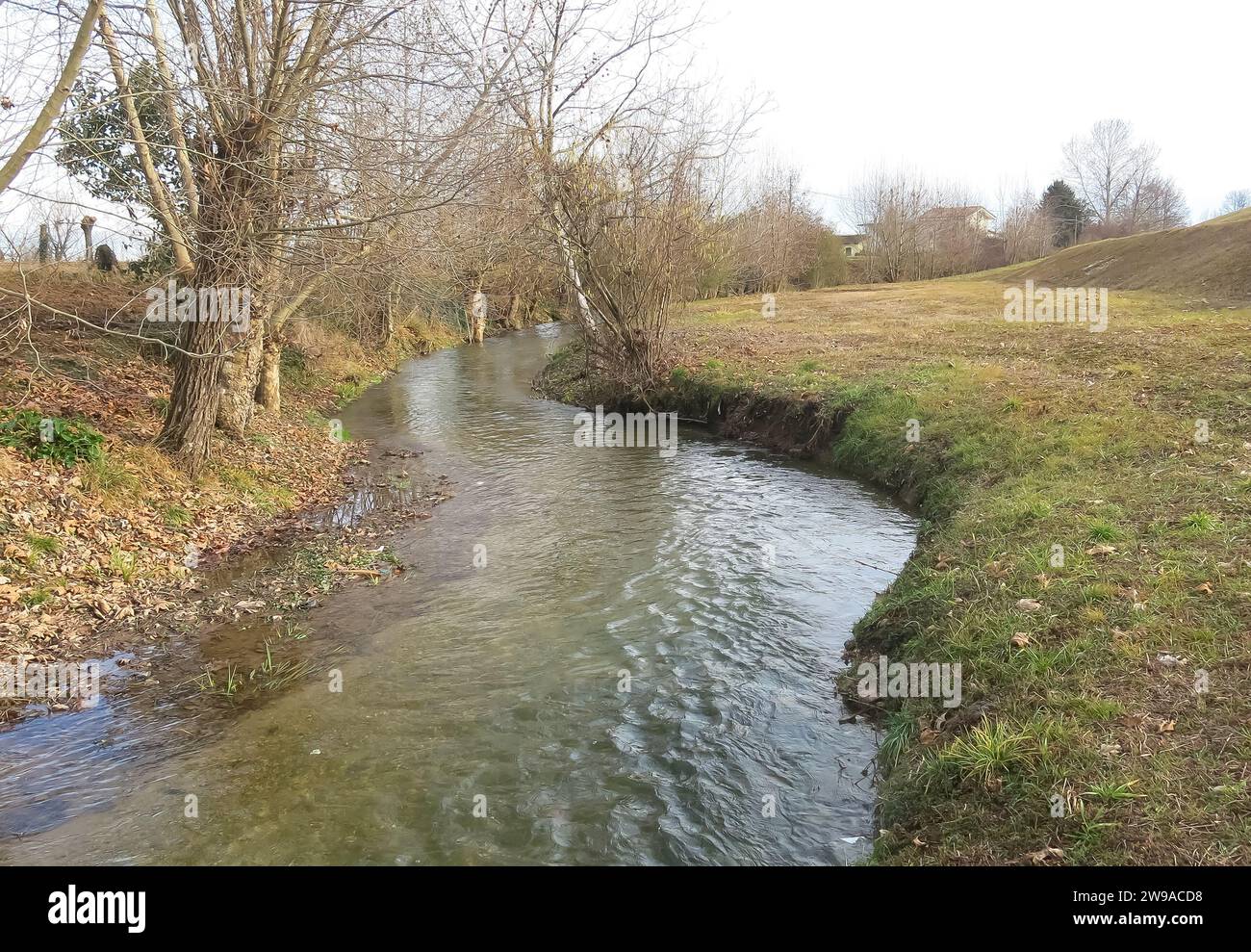 large water ditch in the middle of the fields useful for avoiding ...