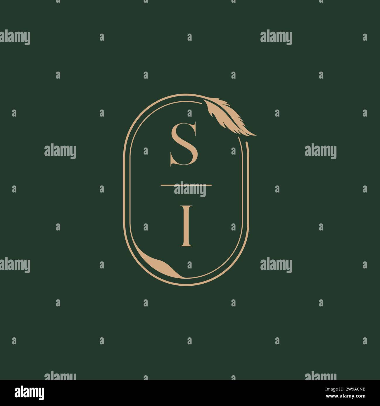 Si letter design hi-res stock photography and images - Alamy