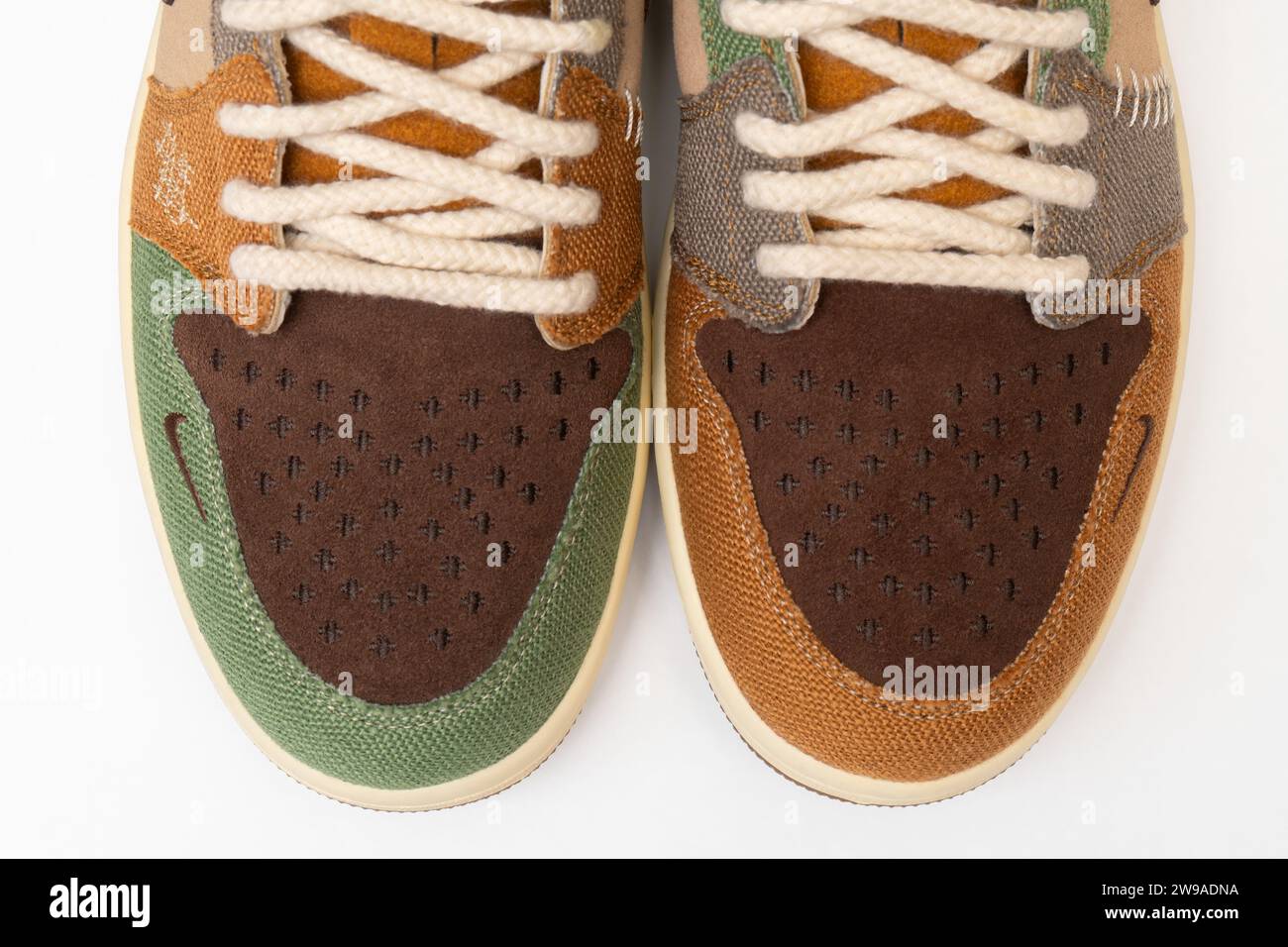 Izhevsk, Russia - December 14 2023: Nike Air Jordan Low Voodoo sneakers ...