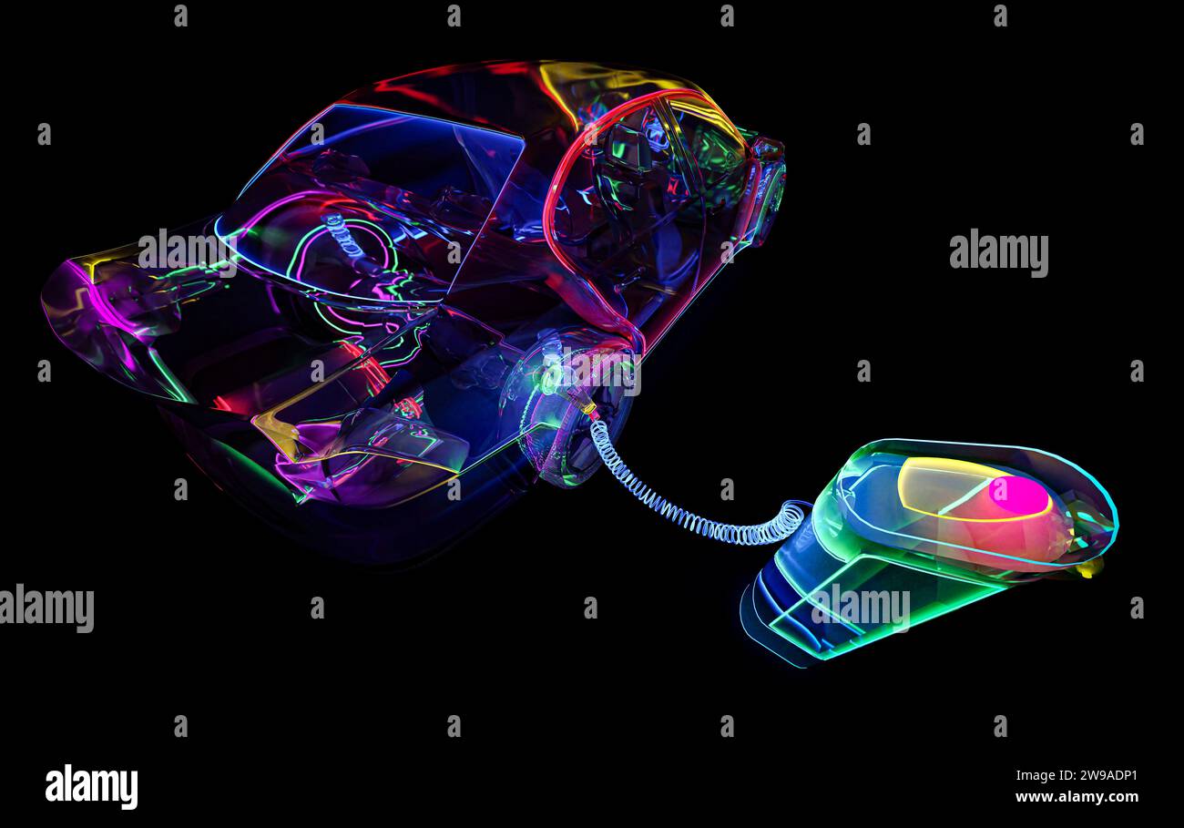 Glass Glowing Electric Car Charging Stock Photo - Alamy