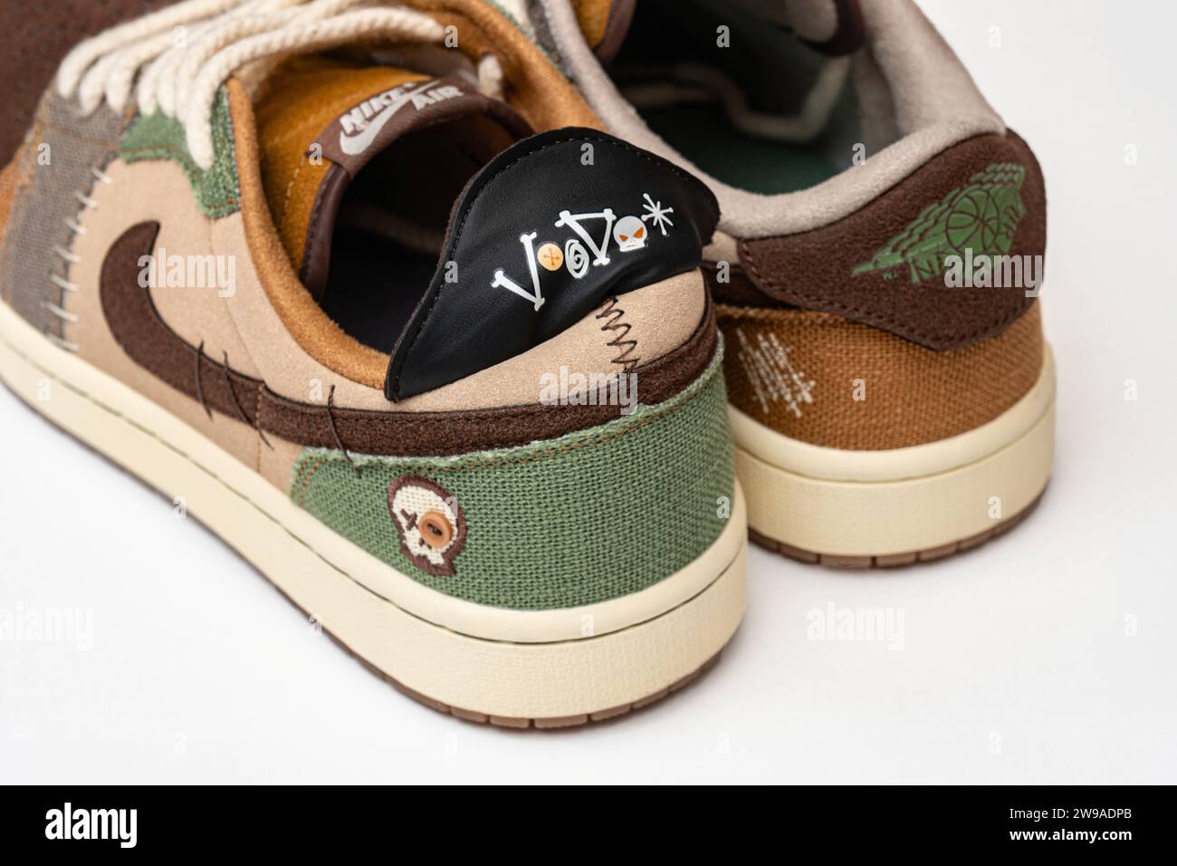 Izhevsk, Russia - December 14 2023: Nike Air Jordan Low Voodoo sneakers ...