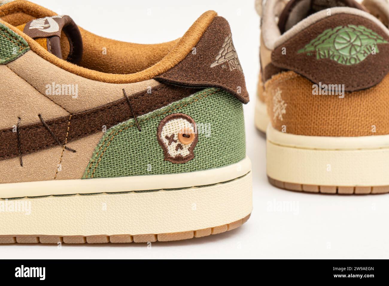 Izhevsk, Russia - December 14 2023: Stylish Nike Air Jordan Low Voodoo ...