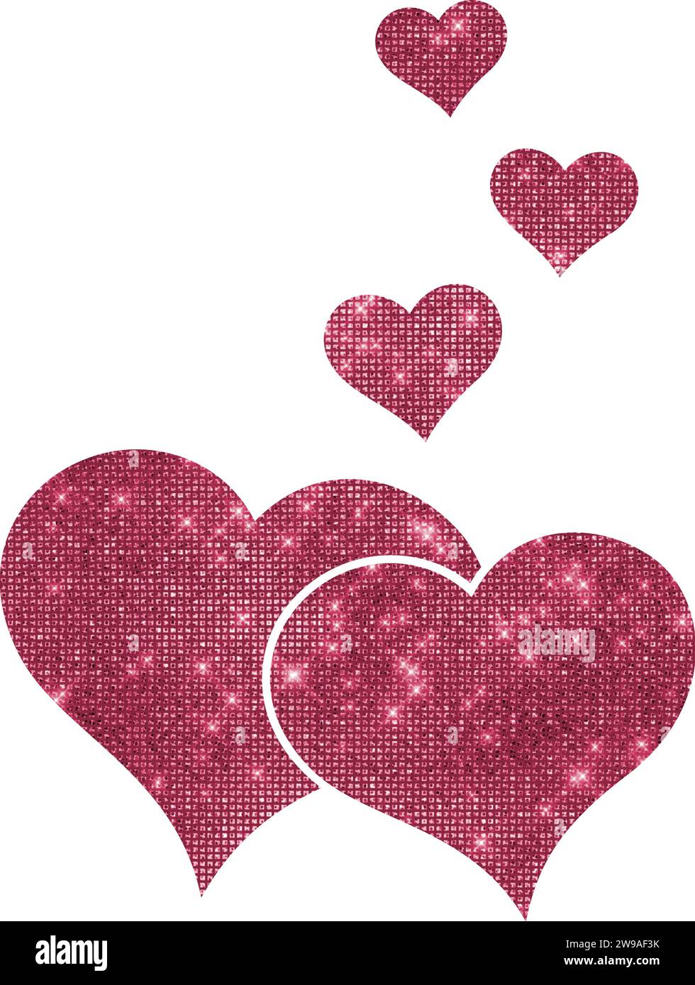 Red diamond heart with transparent background Stock Vector Image & Art ...