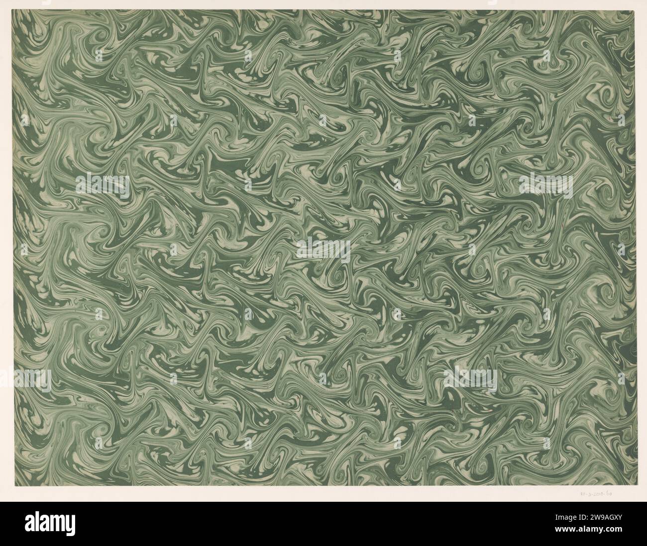 Fantasy marble in two shades of green and white, anonymous, 1900 - 2000 ...