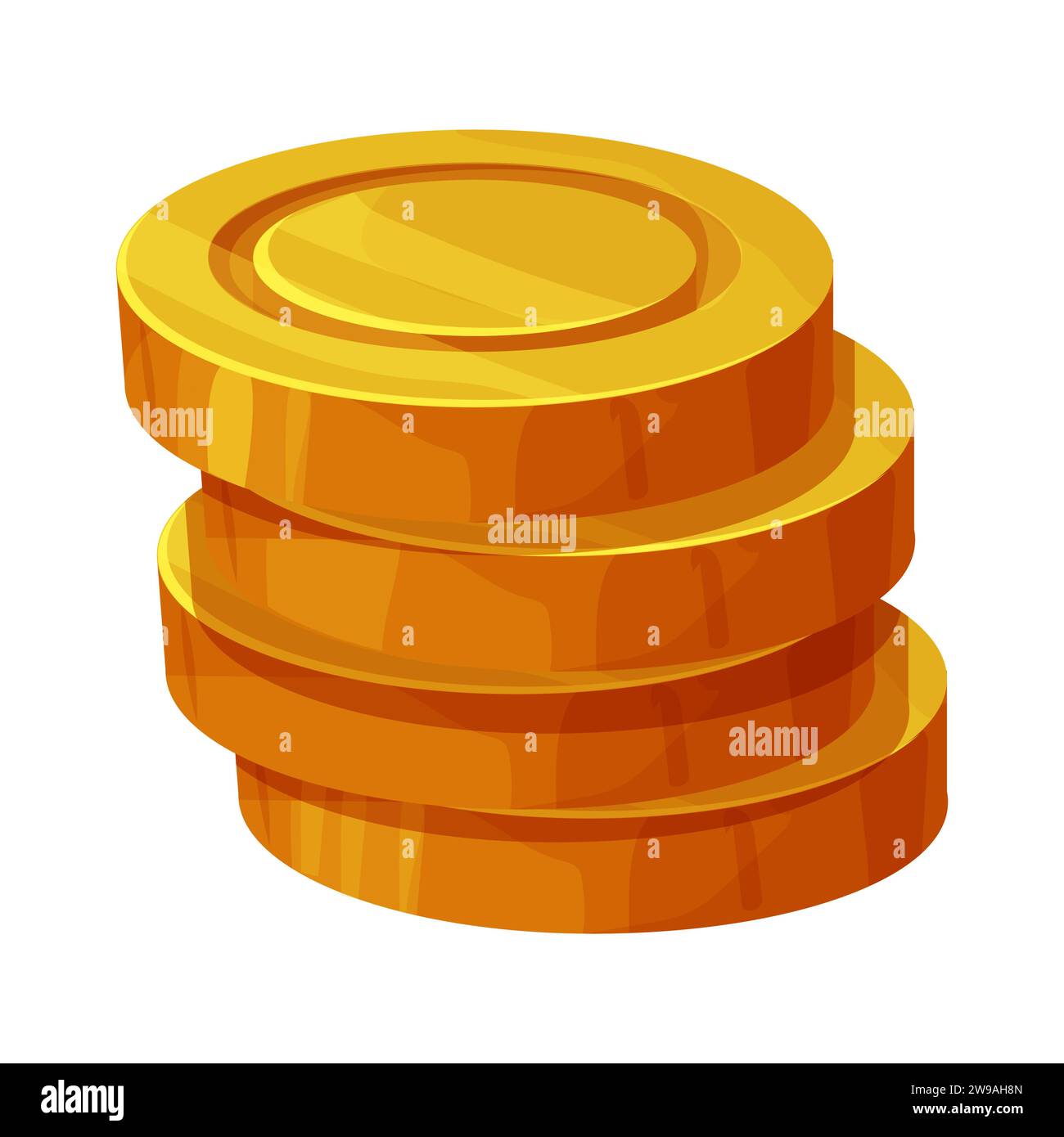 Gold coins pile, treasure, money game asset adventure or pirates in ...