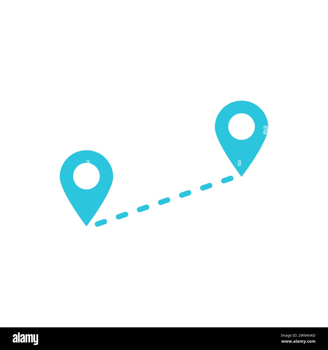 Blue distance marker Stock Vector Images - Alamy