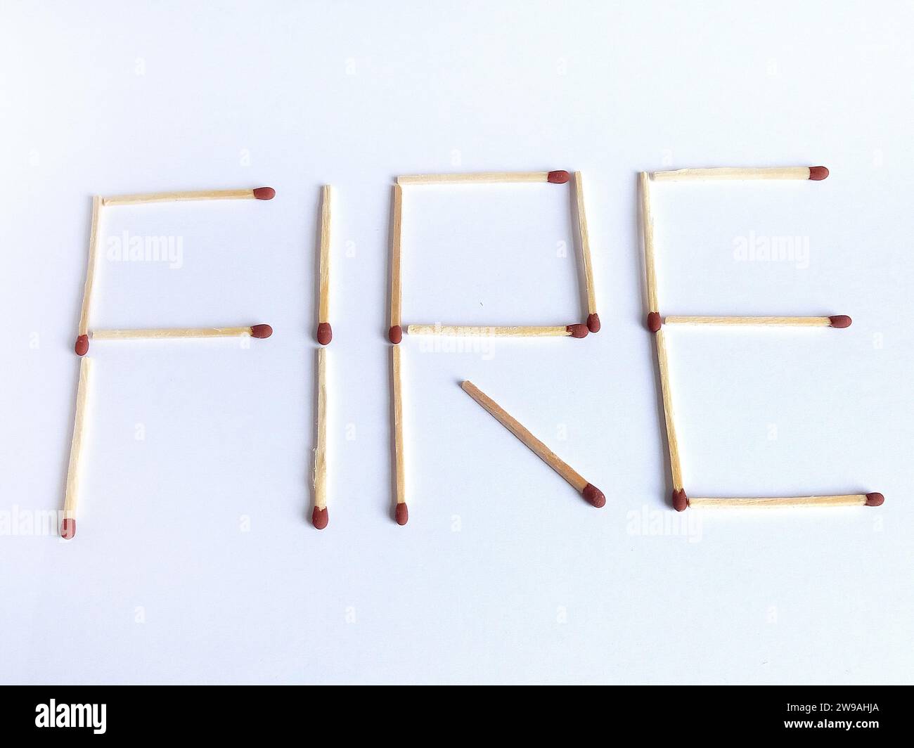 fire safety matches word symbol on white background Stock Photo - Alamy