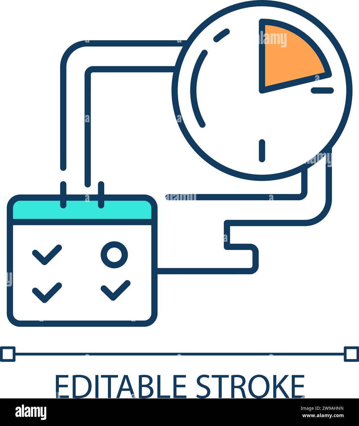 2D editable simple thin line quiet quitting icon Stock Vector Image ...