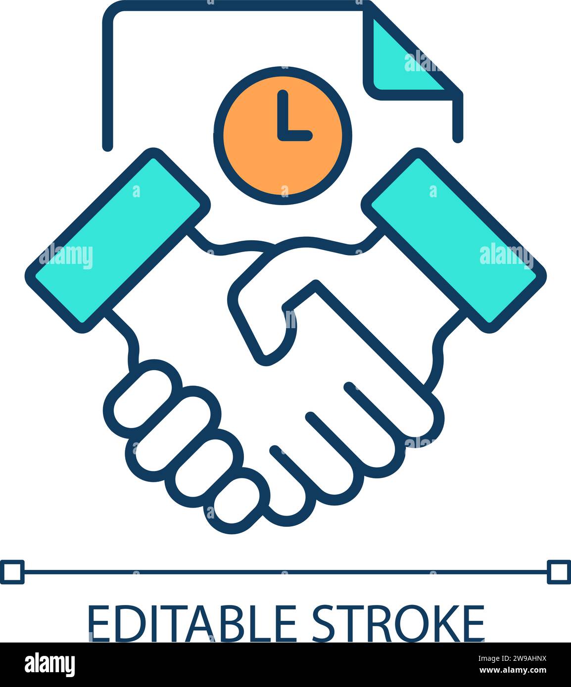 2D editable simple thin line gig economy icon Stock Vector Image & Art ...