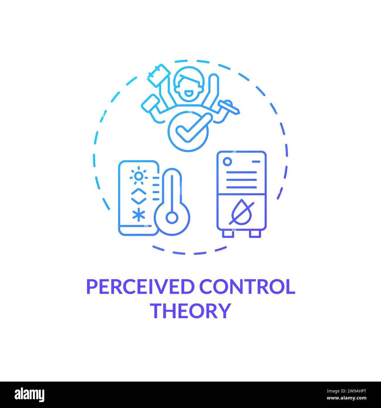 Thin line gradient perceived control theory icon concept Stock Vector Image & Art - Alamy