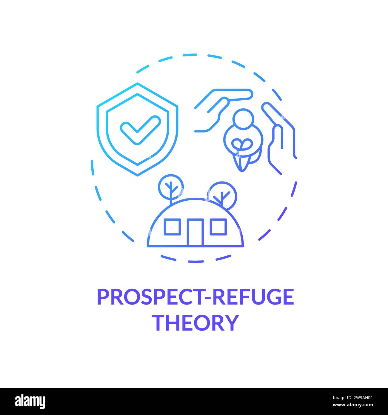 Thin line gradient prospect refuge theory icon concept Stock Vector ...