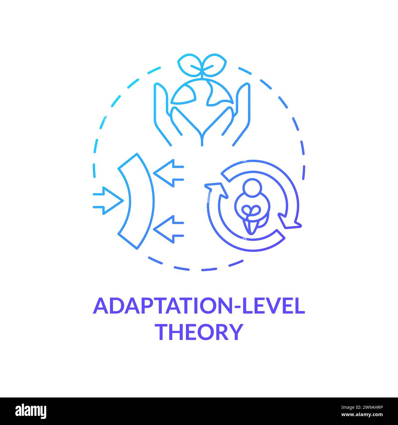 Thin line gradient adaptation level theory icon concept Stock Vector ...