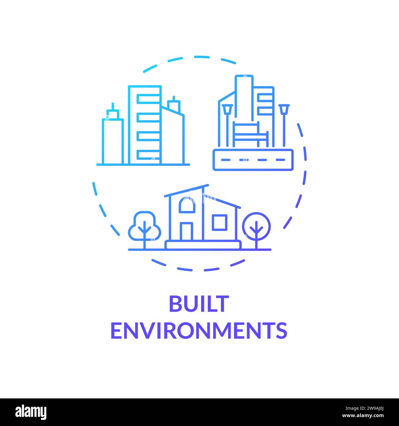Thin line simple gradient built environments icon concept Stock Vector ... Thin line simple gradient built environments icon concept Stock Vector ...