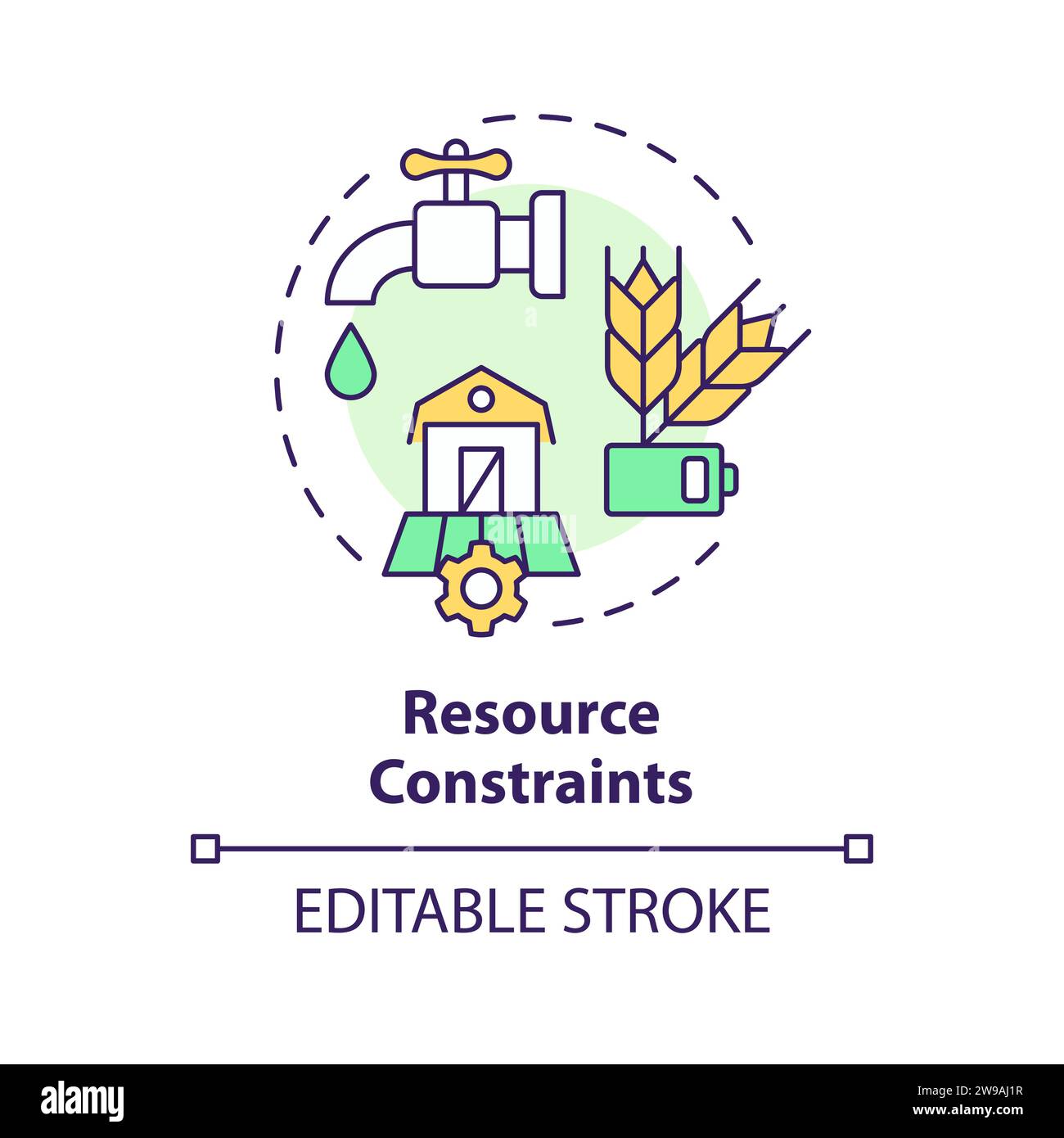 Thin line colorful resource constraints icon concept Stock Vector Image ... Thin line colorful resource constraints icon concept Stock Vector Image ...